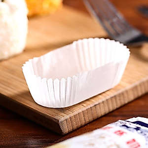 Loaf Liners Oval Baking Cups: 1000pcs Grease Proof Paper Cupcake Liner Mini Cake Cup Parchment Bread Trays For Cake Muffins Cupcakes Bread