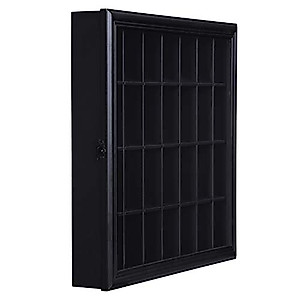 Gallery Solutions 18x16 Shot Glass Hinged Front Display Case, 18" x 16", Black