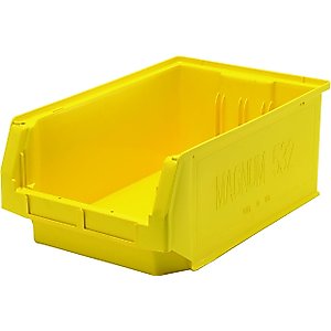 Quantum Storage K-QMS532YL-3 3-Pack Magnum Heavy Duty Plastic Storage Bin, 19-3/4" x 12-3/8" x 7-7/8", Yellow