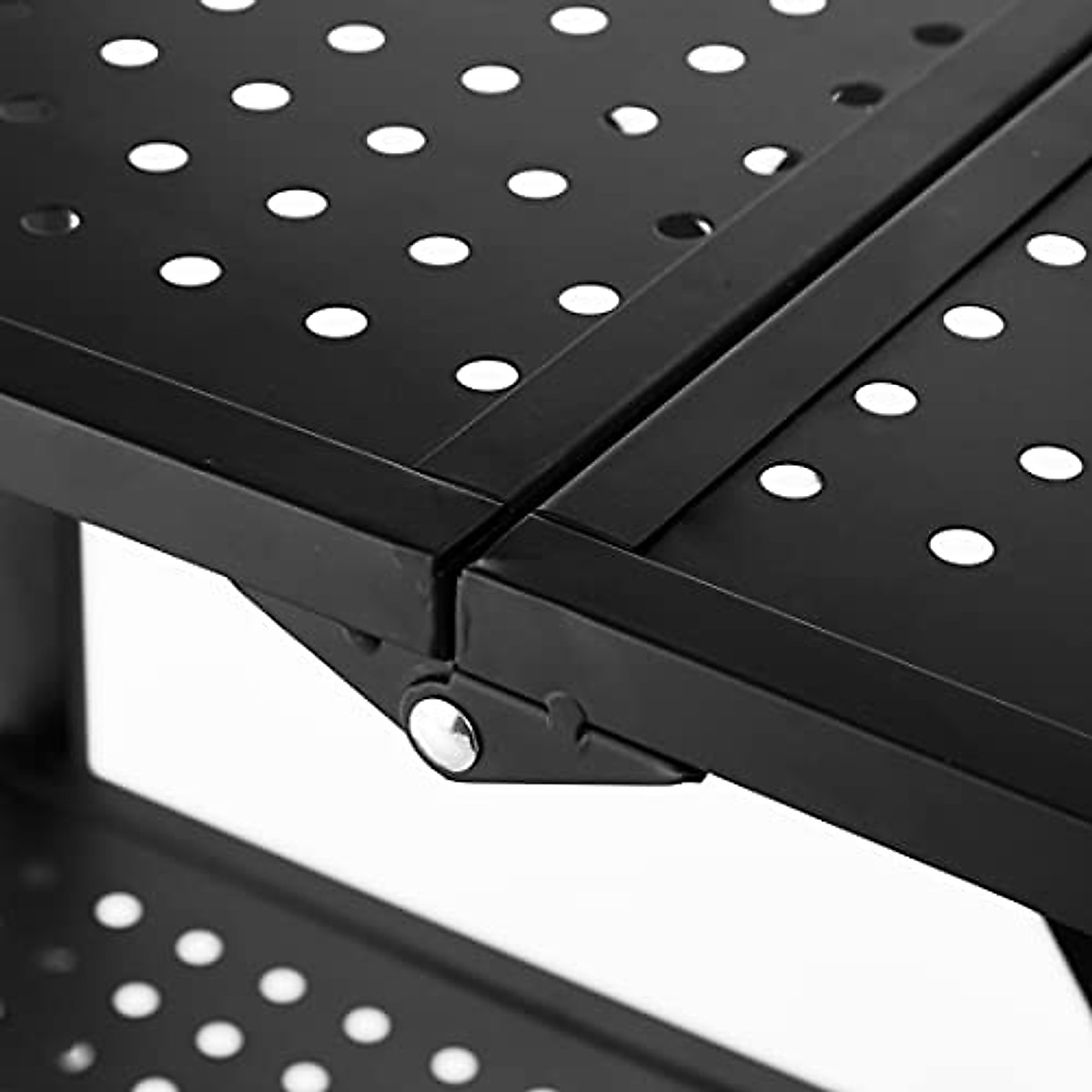 Urban Shop 3 Shelf Metal Storage Cart, Black