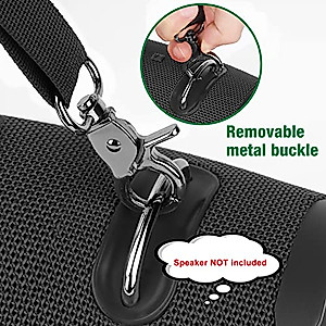 Desing Wish Removable Speaker Handle Strap Compatible with JBL Xtreme/Xtreme 2/ Xtreme 3/ W-King X10/ Zealot S67 Portable Wireless Bluetooth Speaker, Outdoor Travel Speakers Handle Belt (Black)