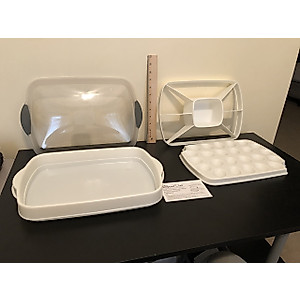 Pampered Chef Chillzanne Rectangular Serving Egg Tray / Vegetable / Fruit Cool
