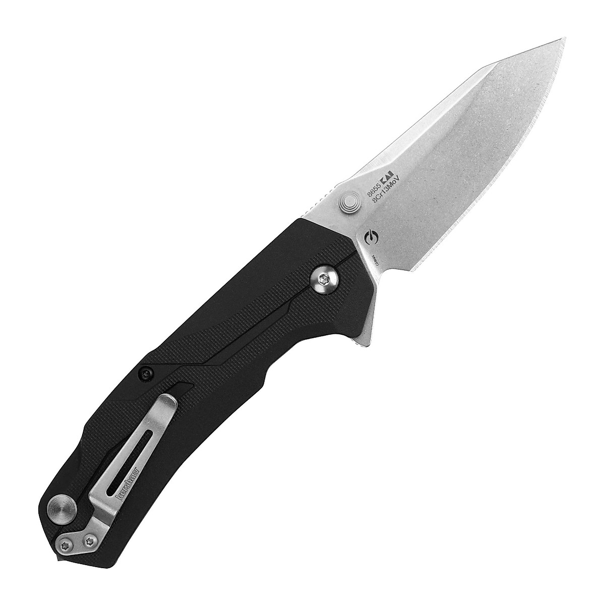 Kershaw Drivetrain Drop Point Pocket Knife, 3.2-in. Blade, SpeedSafe Opening, Frame Lock, Seatbelt Cutter (8655) , Black