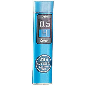 Pentel Ain Stein Mechanical Pencil Lead, 0.5mm H, 40 Leads (C275-H)