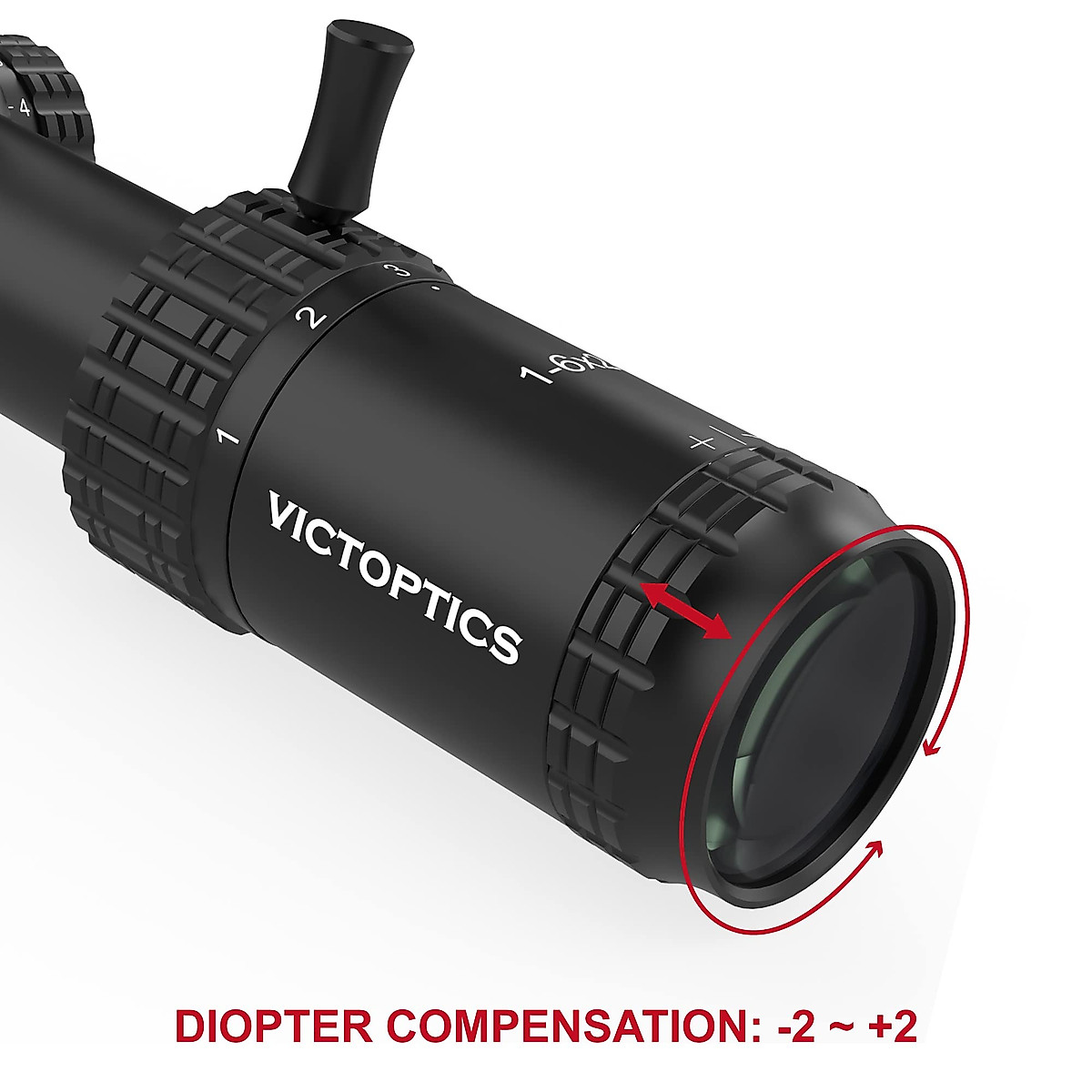 VICTOPTICS S6 1-6X24 30mm Monotube SFP 5 Levels Red & Green Illumination LPVO Matte Black Edge-to-Edge Image Rifle Scope with Zero Reset & Turret Lock for Hunting Shooting Compact Airsoft Rifle Scope