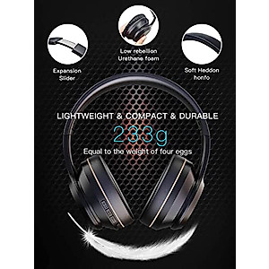 Tumwove Active Noise Cancelling Headphones Bluetooth Headphones Bluetooth 5.0 Wireless Over Ear Headset with Hi-Fi Deep Bass Low Latency Game Mode Quick Charge 80H Playtime with Mic for Travel Work