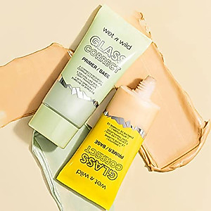 wet n wild Prime Focus Glass Skin Correct Primer Bright Crystal Finish, Green, 0.91 Fl Oz