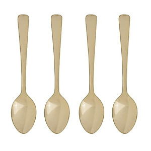 Fino Demi Spoon Set, Gold Plated Stainless Steel, Made in Japan, Set of 4