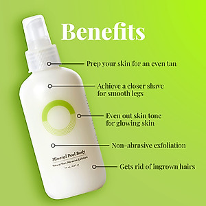 ORG Body Scrub Deep Gel Exfoliator for Glowing and Smooth Skin - Korean Exfoliating Peel Skincare - Natural Cruelty Free Formulation for Sensitive Skin 6oz