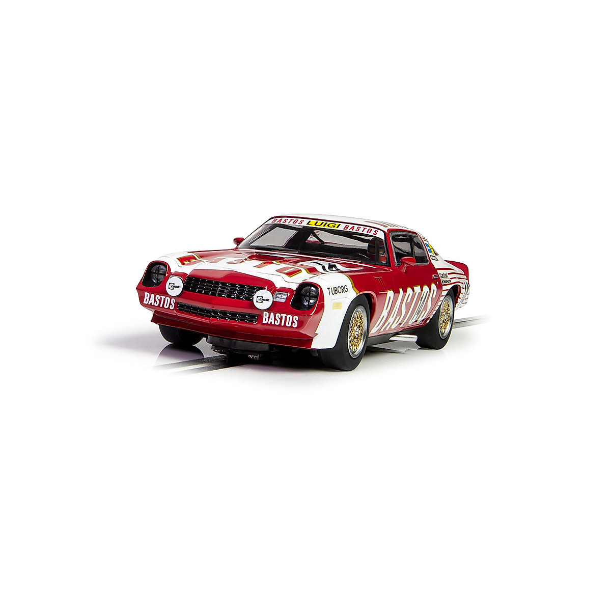 Scalextric Chevrolet Camaro Z28 Bastos #14 1:32 Slot Race Car C4235