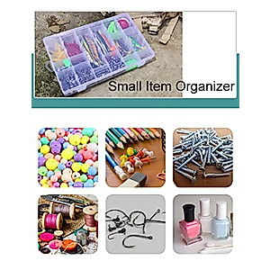 Avlcoaky Tackle Box Organizer Plastic Organizer Boxes Large 18 Grids Compartment Box with Dividers Clear Containers Jewelry Beads Storage