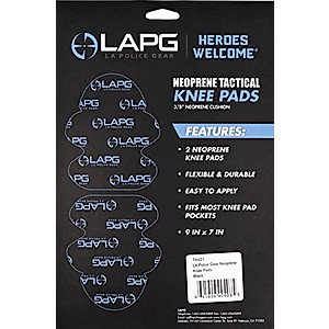 LA Police Gear Neoprene Tactical Knee Pads, Slip in Internal Knee Pads for Work Pants, Protective Neoprene Knee Pad Inserts