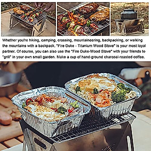 Camp Mini Grill Outdoor Portable Stainless Steel Grill and Portable Fire Pit Wood Stove