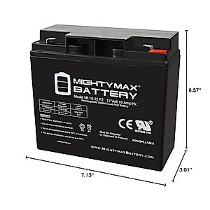 Mighty Max Battery 12v 18ah f2 SLA Replacement Battery for Power Sonic ps-12180