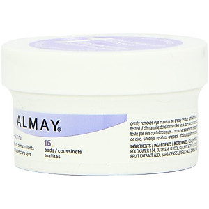 Almay Oil Free Eye Makeup Remover Pads, 15 Count in 1 box