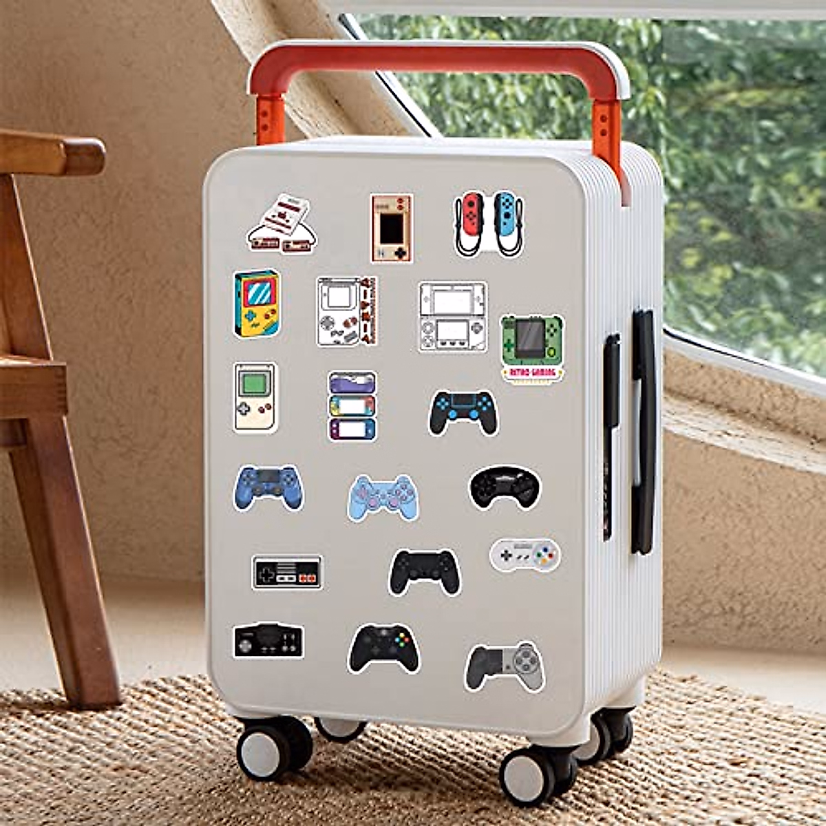 50pcs Cool Gaming Stickers for Teens Laptop, Cute Game Gamepad Stickers for Kids Boys Computer Water Bottles Skateboard Car Bike Luggage Scrapboook Bike