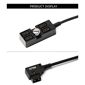 ZITAY D-tap 1x4 Power Splitter Hub with Reverse Insertion Prevention Adapter for VMount Battery