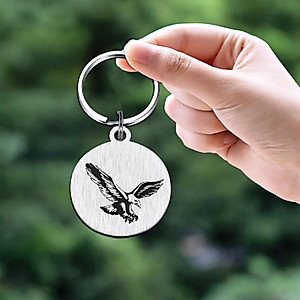 SOUSYOKYO American Eagle Gifts, Eagel Keychain, Eagles Gifts for Men Women Teenage Boys Girl Valentines Day, Eagles Stuff Keepsake Decorations