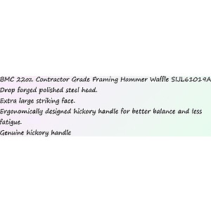 F236120 Deluxe present 22oz. Grade Framing Hammer Waffle SIJL61019A