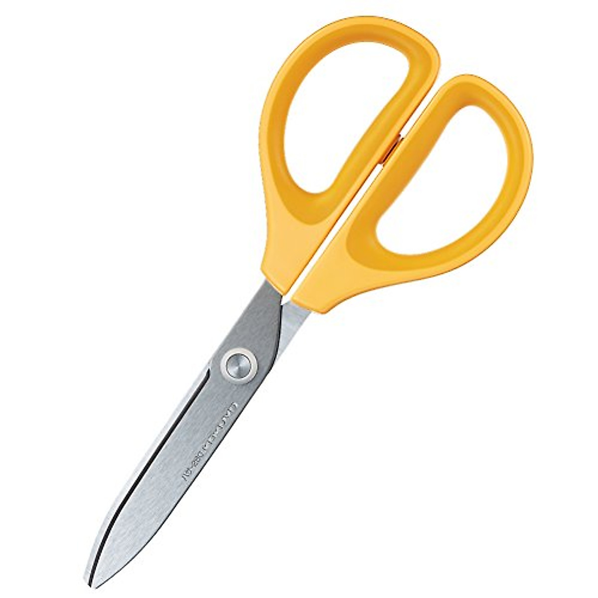 Kokuyo Saxa Scissors, Yellow, Standard Blade, Symmetrical Handle for Both Right-Hand and Left-Hand, Japan Import (HASA-280Y)