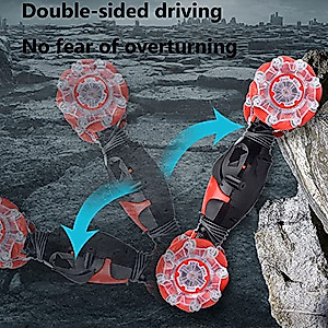 HDZXC All-Terrain RC Stunt Car,Remote Control Car,Deformable Off Road Truck,360 ° Flips Twisting Climbing Vehicle,Double Sided Rotating Race Car with Lights,for Kids