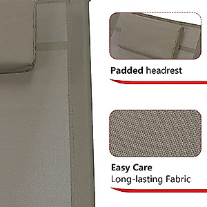 AGESISI Zero Gravity Rocking Chair - Patio Lounge Chair with Detachable Pillow Chaise Lounge Indoor Outdoor Rocking Recliner for Yard Pool Sunbathing Beach Lawn, Beige