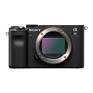 Sony Alpha a7C Full-Frame Compact Mirrorless Camera Body (Black) Bundle with Battery and Dual Charger (2-Pack),Gadget Bag with Accessory and Cleaning Kit, Software Suite and Memory Card (5 Items)