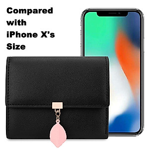 YALUXE Women's RFID Blocking Small Compact Leather Wallet Ladies Mini Purse with ID Window RFID