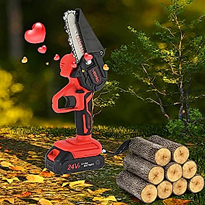 Amikadom #a89va9 24V Electric Cordless Saw Woodworking Electric Chain Saw Wood Cutter