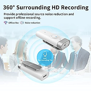 Voice Recorder 32G, DOSMONO High-Definition Recording with Playback Function,Transcription to Text Dialogue Translation Photo Translation on APP for Lectures Meetings