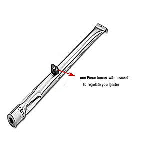 Votenli S9215A (4-Pack) S1512A (4-Pack) 16 1/2" Stainless Steel Heat Plate and Burner and Adjustable Carryover Tube Replacement Parts Kit for Charbroil 463211512, 463211513 Gas Grill Model