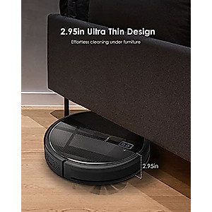 Thamtu G10 Robot Vacuum with 2700Pa Strong Suction, Super-Thin Robotic Vacuum Cleaner, Compatible with Alexa, Clean Schedule, Self-Charging, Ideal for Pet Hair, Hard Floor, Medium-Pile Carpet (Sliver)