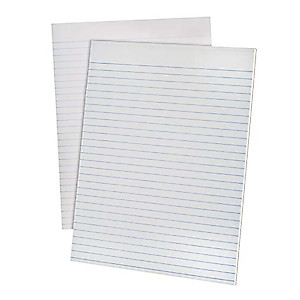 Ampad Evidence Glue Top 8-1/2 x 11 Pads, Wide Rule, White, 50 Sheets Per Pad, 12 Pack (21-112)