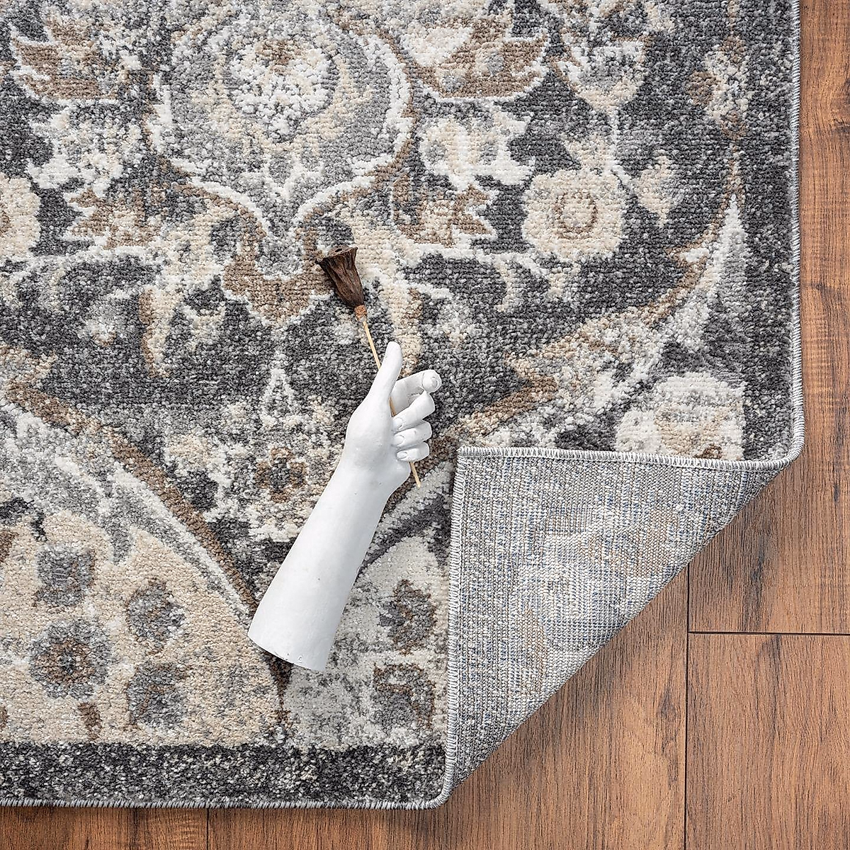 LUXE WEAVERS Euston Collection 8064 Grey 8x10 Modern Oriental Area Rug