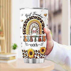 HUBUPU Cups Sisters Soul Tumblers From, Tumbler 20 Oz With Lid And Straw, Sister Gifts, Best Freakin Sister