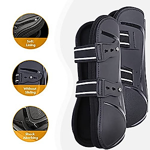 CareMaster Horse Tendon Boots Open Front/Fetlock Boot for Horse Set of 4