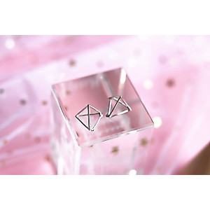 Helen de Lete Simple Geometric Triangle Sterling Silver Stud Earrings