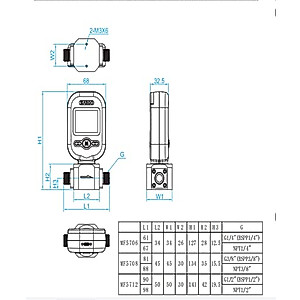 cjc Digital Gas Flow Meter Tester, Portable Gas Mass Air Nitrogen Oxygen Flow Rate Meter (MF5712 (0-250L/min))