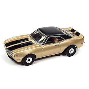 Auto World Thunderjet Cars N Coffee 1968 Chevrolet Camaro Z28 (Gold) HO Scale Slot Car