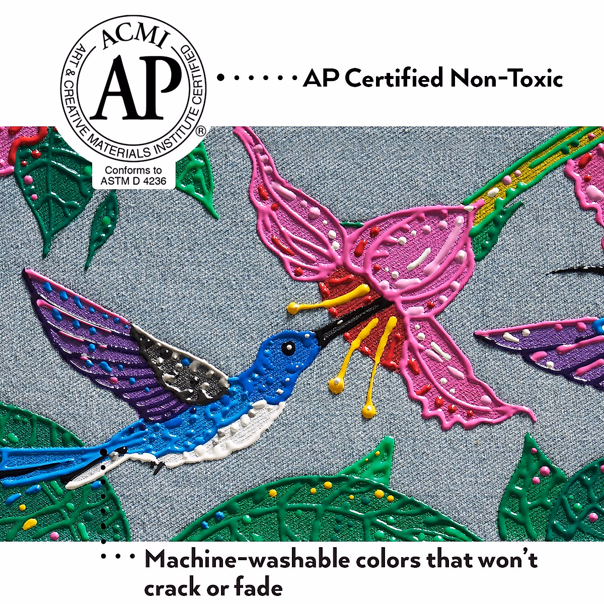 Arteza 3D Fabric Paint, Set of 30, Metallic & Glitter Colors, 1oz Tubes, Glow-in-The-Dark & Vibrant Shades, Textile Paint for Clothing, Accessories, Ceramic & Glass