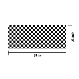TYYMNDWP Black and White Checkered Wrapping Paper Roll Race Car Wrapping Paper for Birthday Christmas Baby Shower Valentine's Day Wedding Holiday Gift Wrap Funny Wrapping Paper Roll 58"x 23"