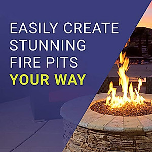 American Fireglass 60" X 6" Linear Drop-in Pan with Match Light Kit -Natural Gas