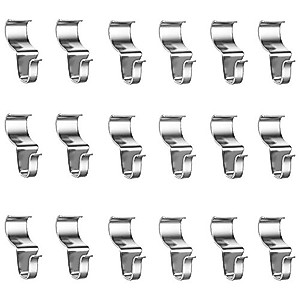 20 Sets of Non-Perforated Vinyl Side Stainless Steel S-Shaped siding Hooks, Concealed Wall Joints, Suitable for Outdoor Decoration