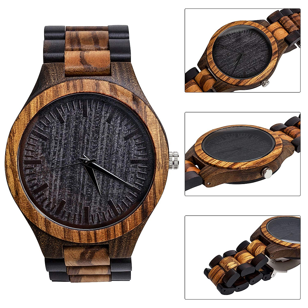 kullder Personalized Groomsmen Gifts for Wedding Engraved Watch for Best Man to Men Custom Wooden Watches for Men Personalized Groomsmen Gifts Ideas