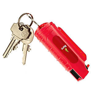 Burn Pepper Spray Keychain for Self Defense - Max Strength OC Spray - 1/2oz Molded Case Red