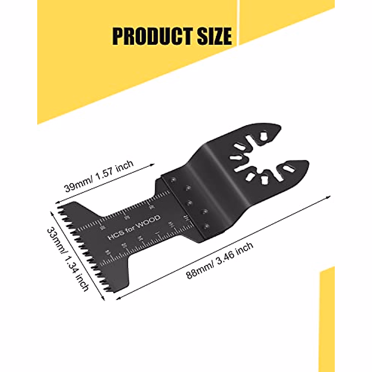 60pcs Oscillating Saw Blades, 2023 Upgrade Efficient Oscillating Blades, Japanese Long Teeth, Quick Release Multi Tool Blades Kits for Plastics, Universal Multitool Blades Wood Fit Almost All Model
