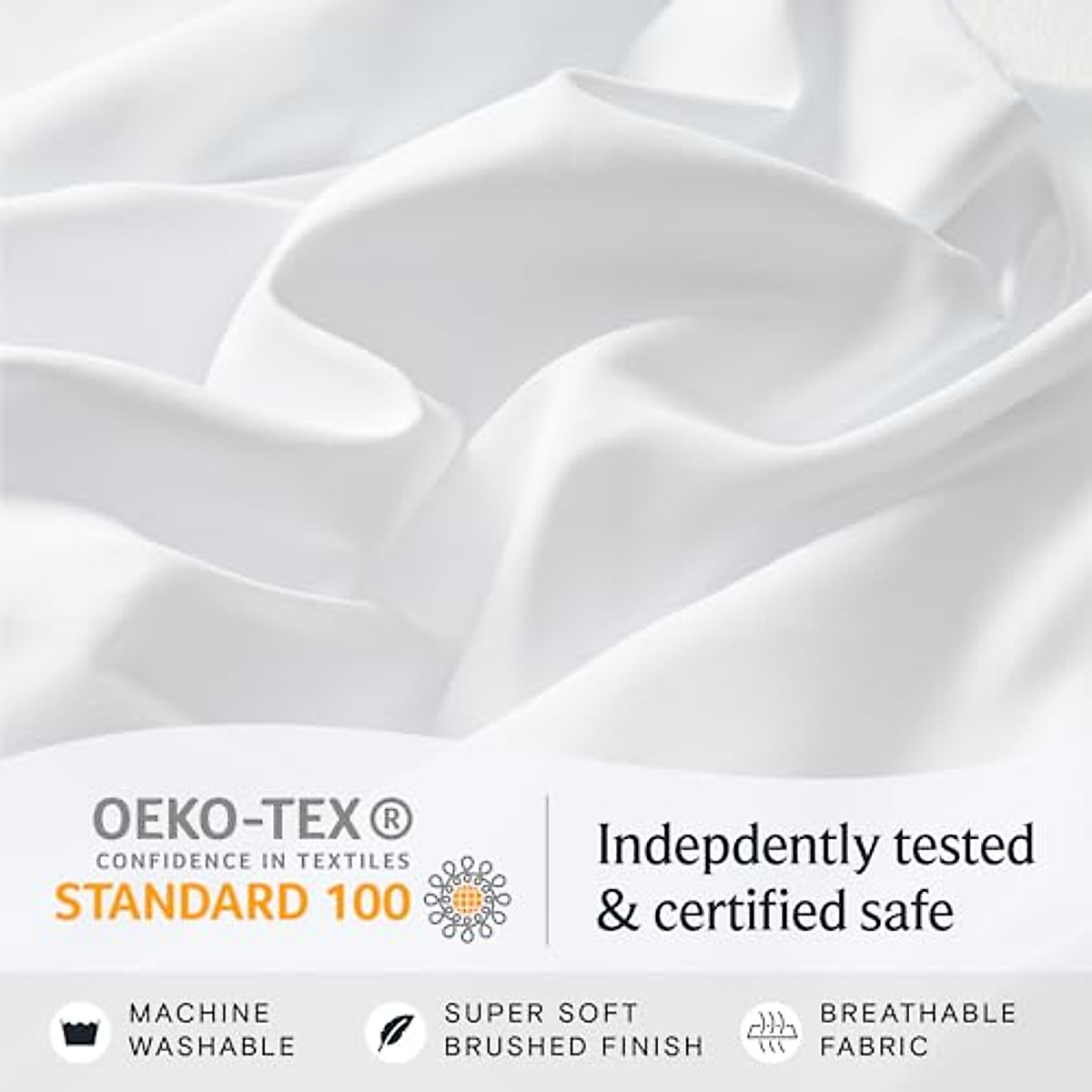 LuxClub 4 PC Sheet Bed Sheets Deep Pockets 18" Eco Friendly Wrinkle Free-Kids-Fitted Sheets Machine Washable Hotel Bedding Silky Soft - White Twin