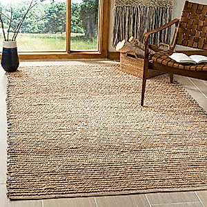 SAFAVIEH Cape Cod Collection Accent Rug - 3' x 5', Natural & Multi, Handmade Boho Braided Stripe Jute, Ideal for High Traffic Areas in Entryway, Living Room, Bedroom (CAP307B)