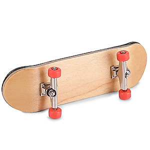 Yencoly Professional Mini Fingerboards,1Pc Maple Wooden+Alloy Fingerboard Finger Skateboards with Box Reduce Pressure Kids Gifts Finger Skateboard