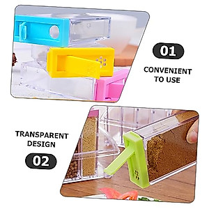 Cabilock Spices 1 Set household jars multi-function salt jars seasoning bottles transparent salt shakers creative pepper shakers kitchen jars with cover duster
